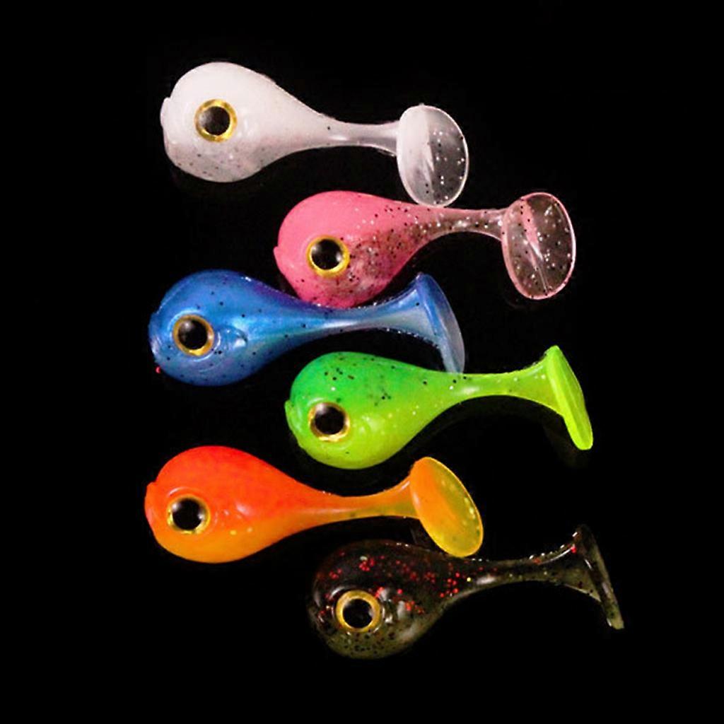 10Pcs Big for Head Soft Lure Artificial T-Tail Soft Realistic Fishing ...