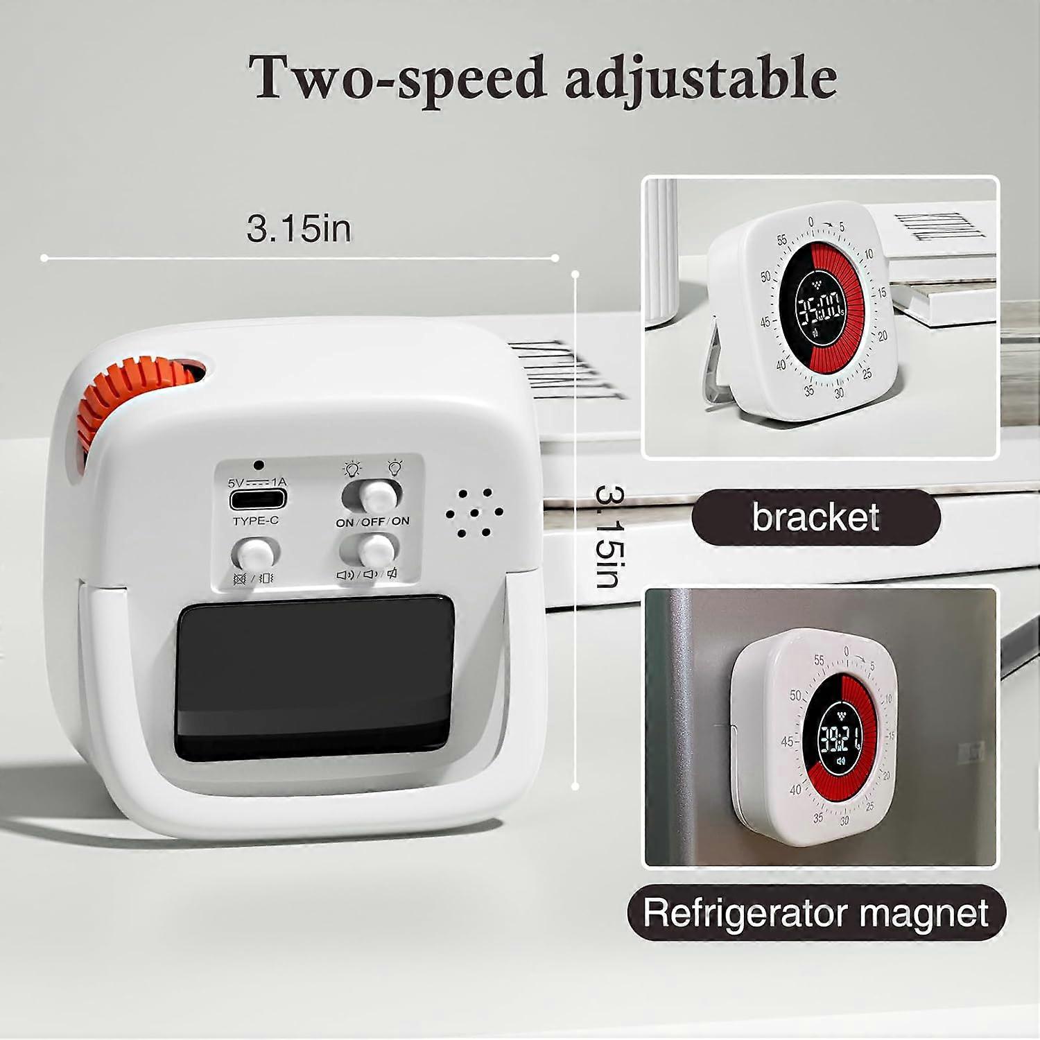 Visual Timer Rechargeable With 4 Alarm Modes Improved 60 Minutes Time Timing And Countdown Timer