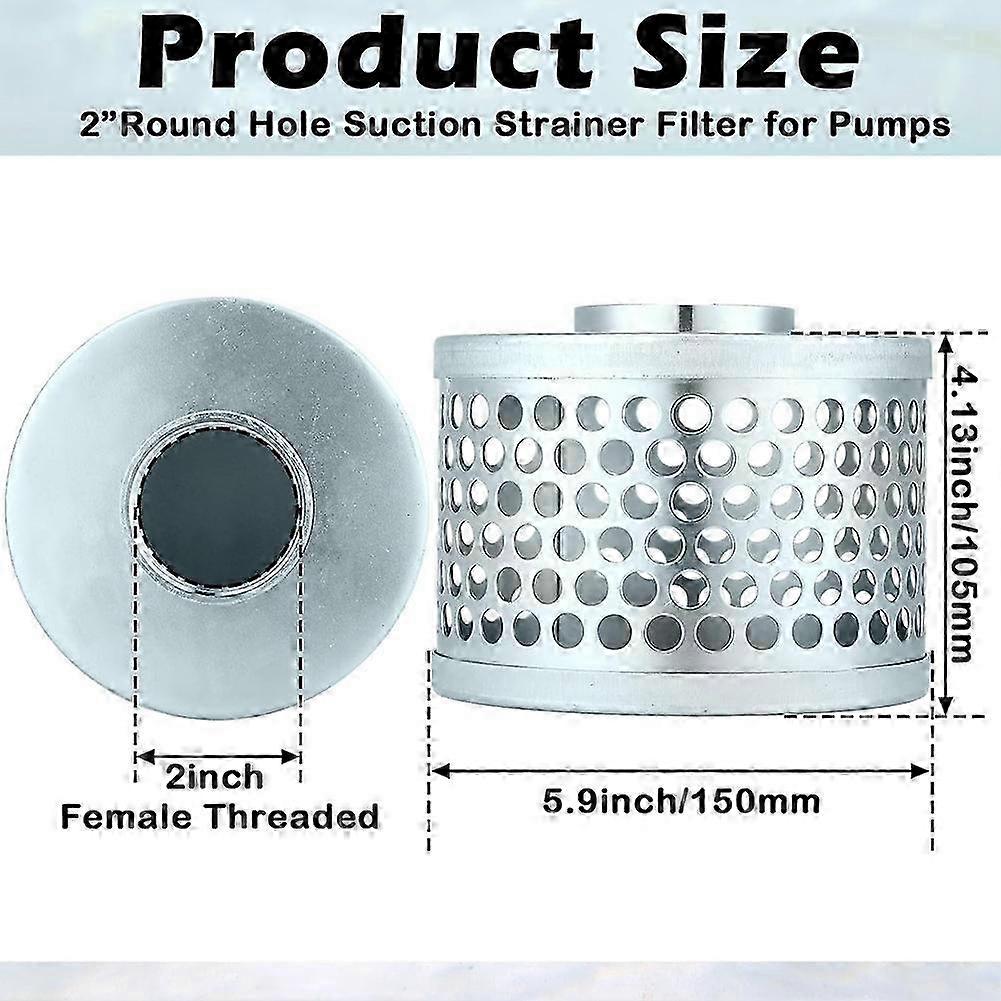 Round Hole Suction Strainer Filter Stainless Steel NPT Thread Hose ...