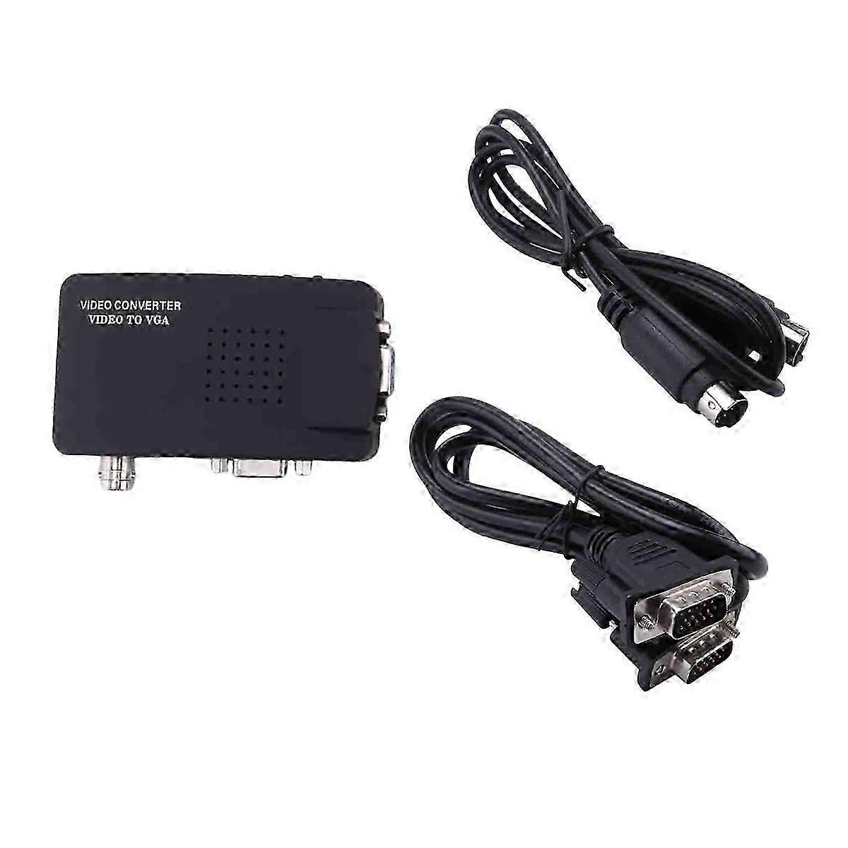 Svideo AV to VGA Converter Adapter Composite AV CVBS in VGA Out | Fruugo UK