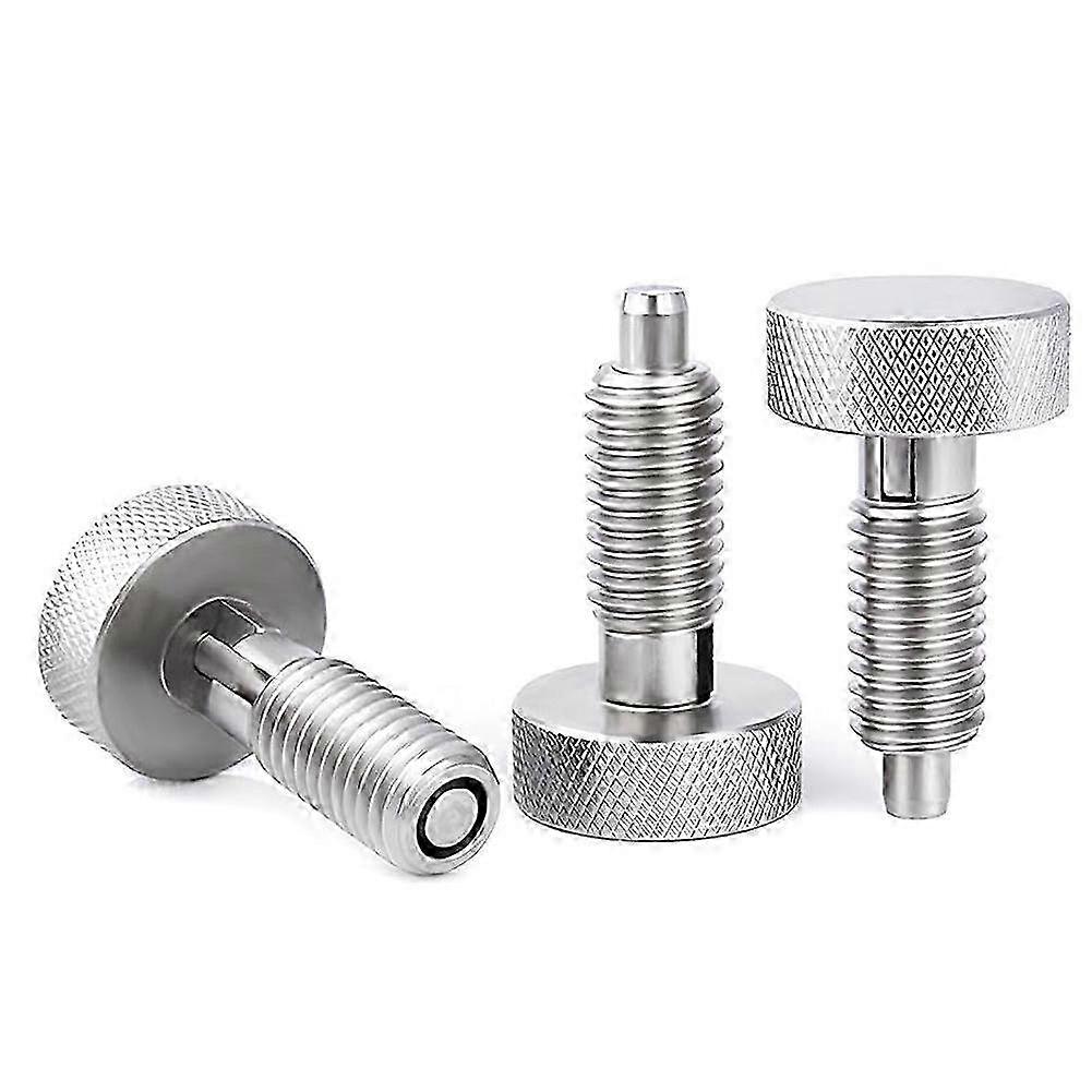 2Pcs M8 Stainless Steel Hand Retractable Spring Plungers with Knurled ...