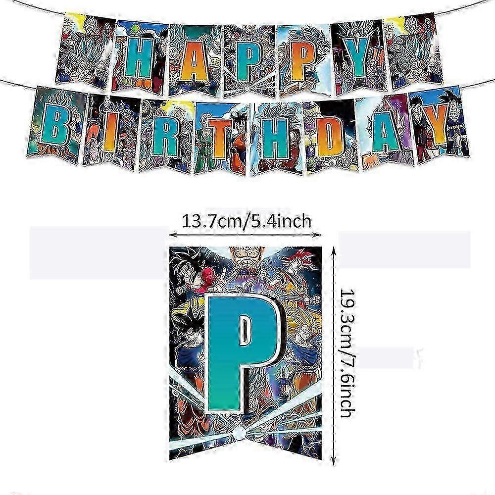 Dragon Ball Z Themed Birthday Party Kit with Banners, Balloons, and ...