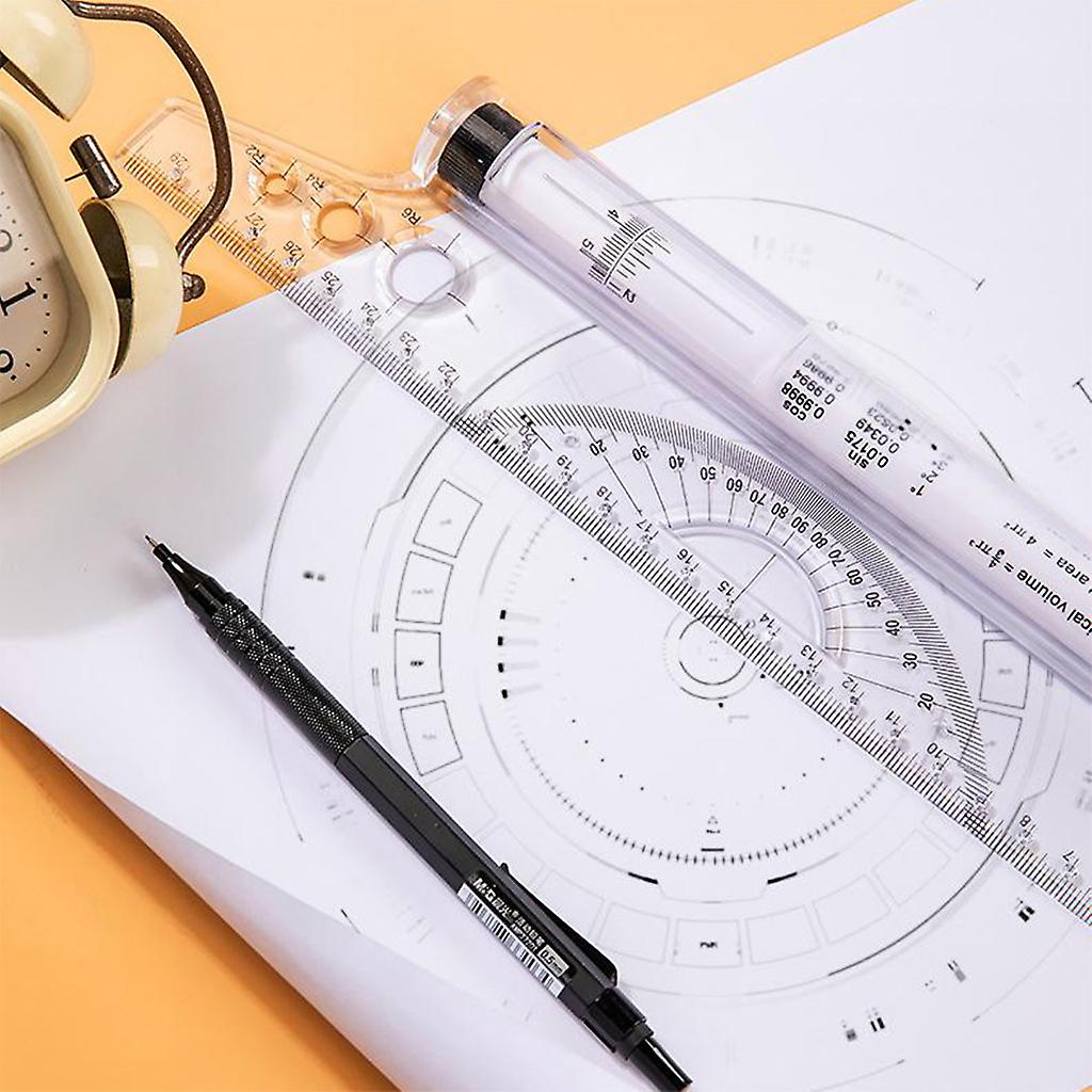 Multi-purpose Parallel Ruler With Protractor 12'' Mathematics Parallel ...