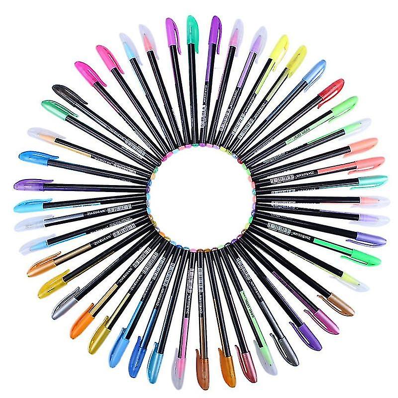 12/24/36/48 Colors Gel Pen Set Portable Glitter Drawing Gel Pens Art ...