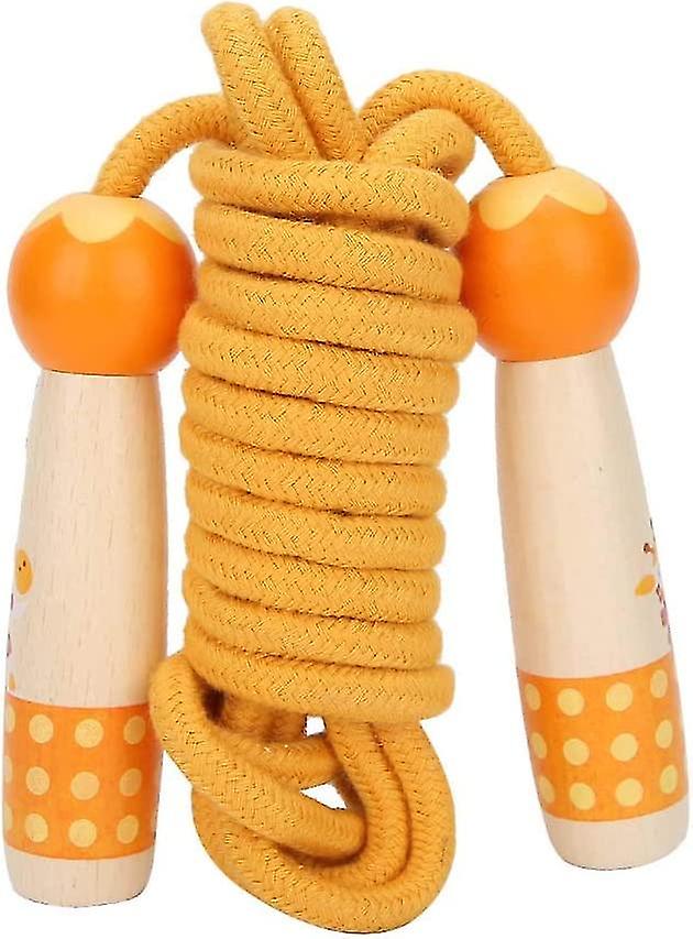 3 Meters Children Skipping Rope, Wooden Handled Jump Skip Rope Outdoor ...