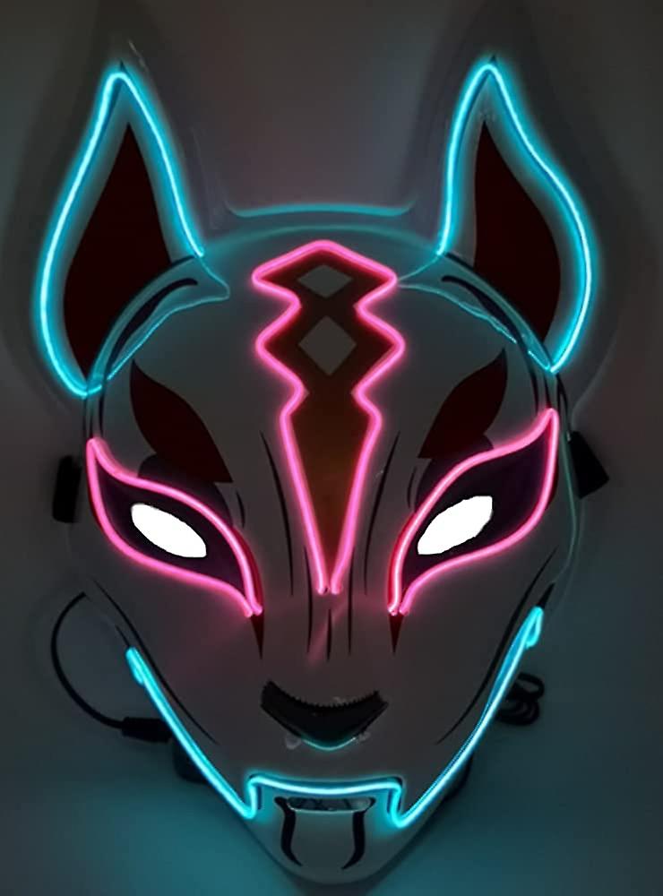 Drift Light Up Masks Suitable for Fortnite games LED Fox Mask Cosplay ...