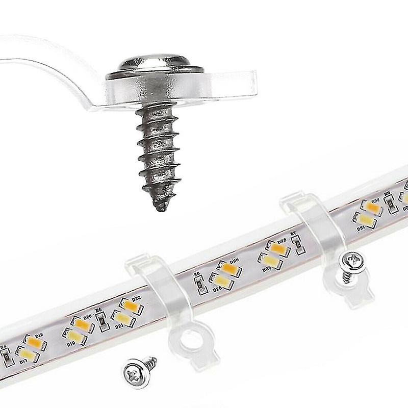 100pcs Mounting Brackets Clip One-side Fixing Clips Screws Clips ...