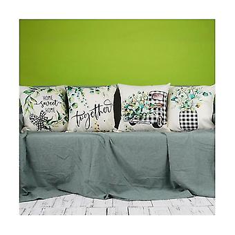 Spring Pillow Covers 18x18 4 Spring Decorations Eucalyptus Leaves ...