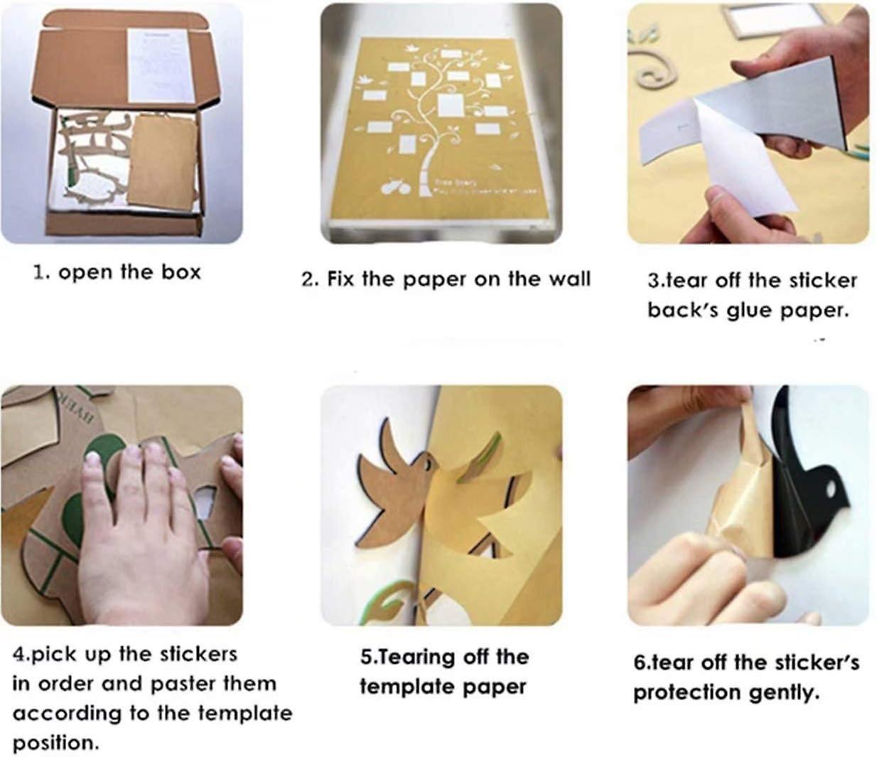 3d Tree Wall Stickers - Family Tree Wall Decor Black Trunk Family Tree ...