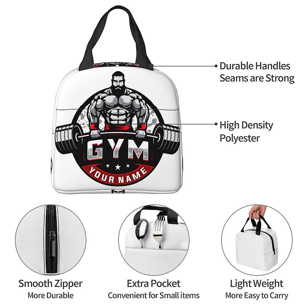 Bodybuilding And Gym Logo Resuable Lunch Box For Women Leakproof Cooler ...