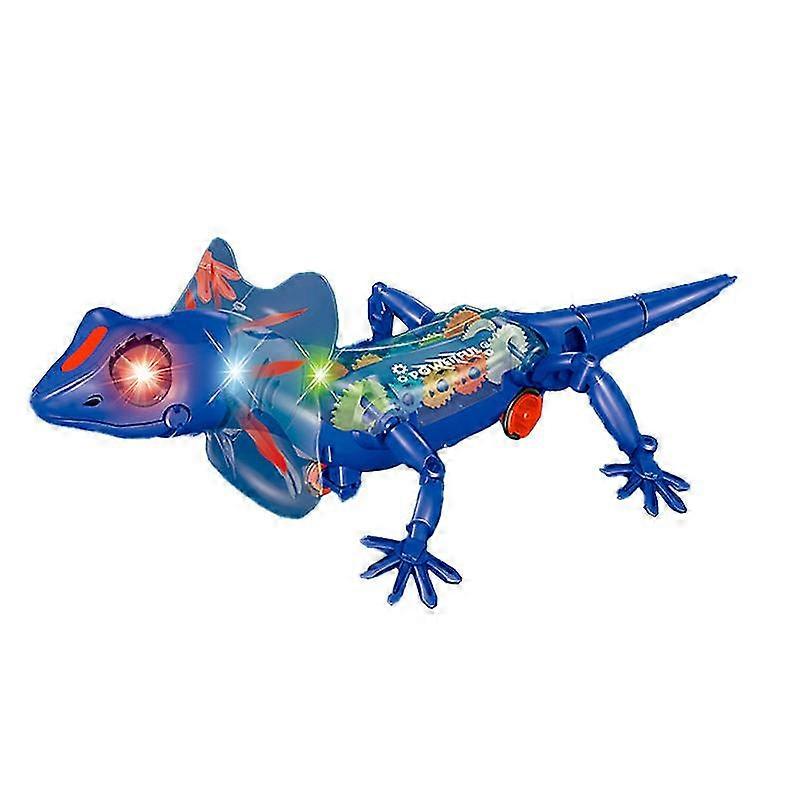 Electric Mechanical Lizard With Light Sound Effects Gear Rotation Boys ...