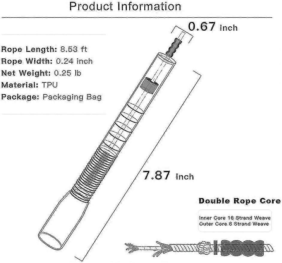 Jump Rope - Soft Beaded Segment Ping Rope - Adjustable Tangle-free ...