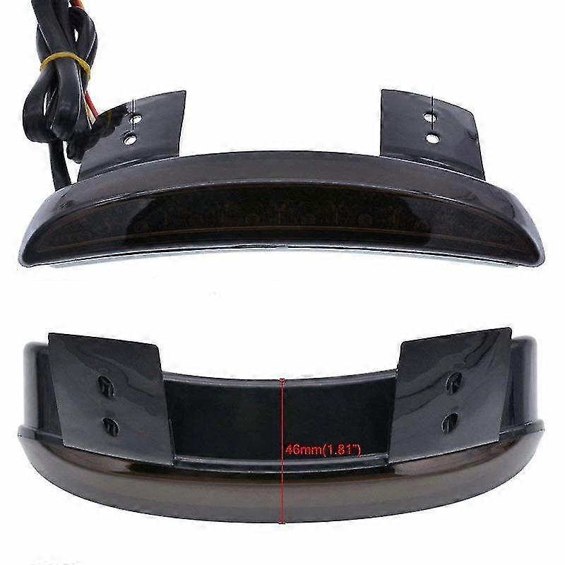 Smoke Chopped Fender Edge Motorcycle 8 Led Red Stop Run Brake Rear Tail ...