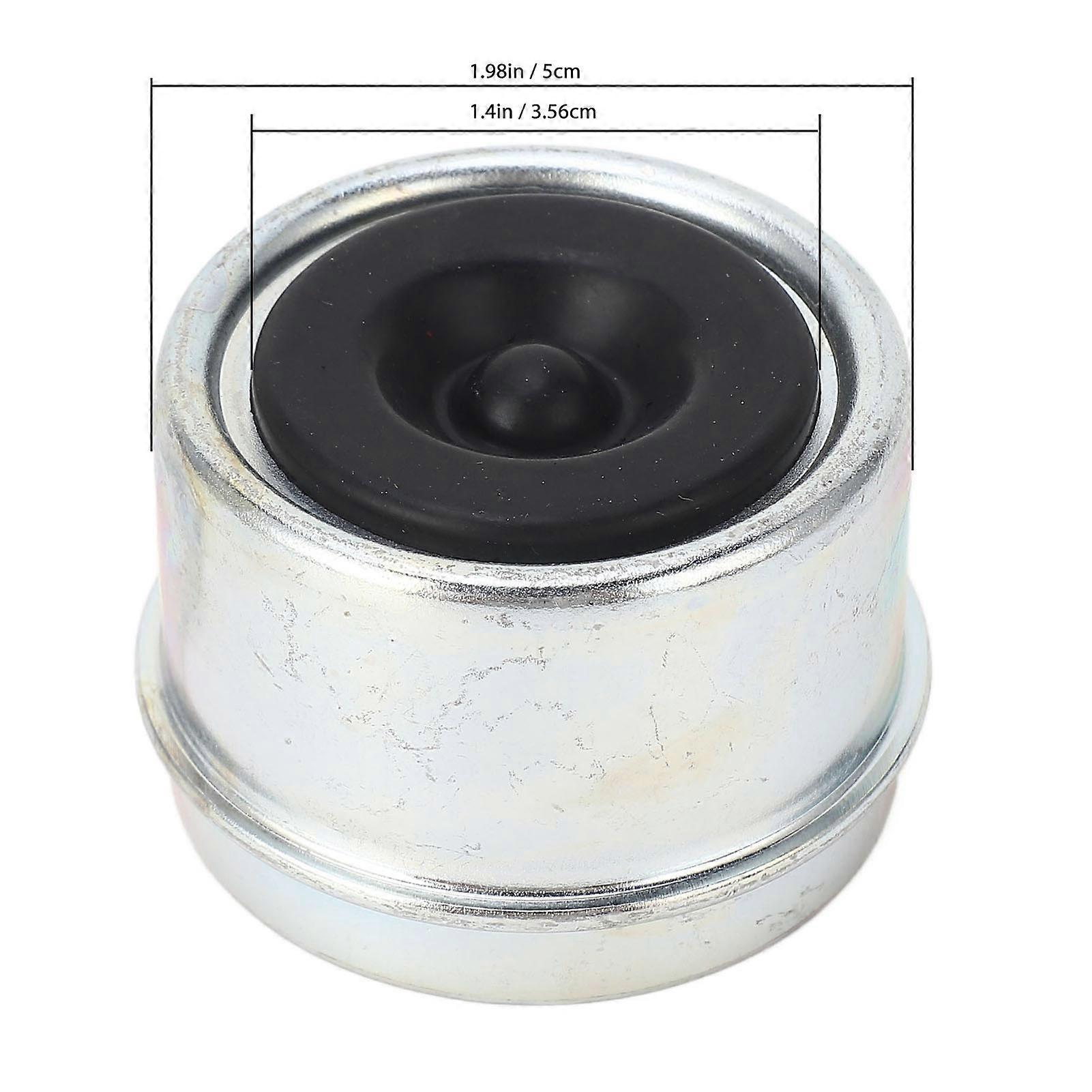 4pcs 1.98in Trailer Bearing Dust Cap Trailer Axle Oil Cap with Rubber ...