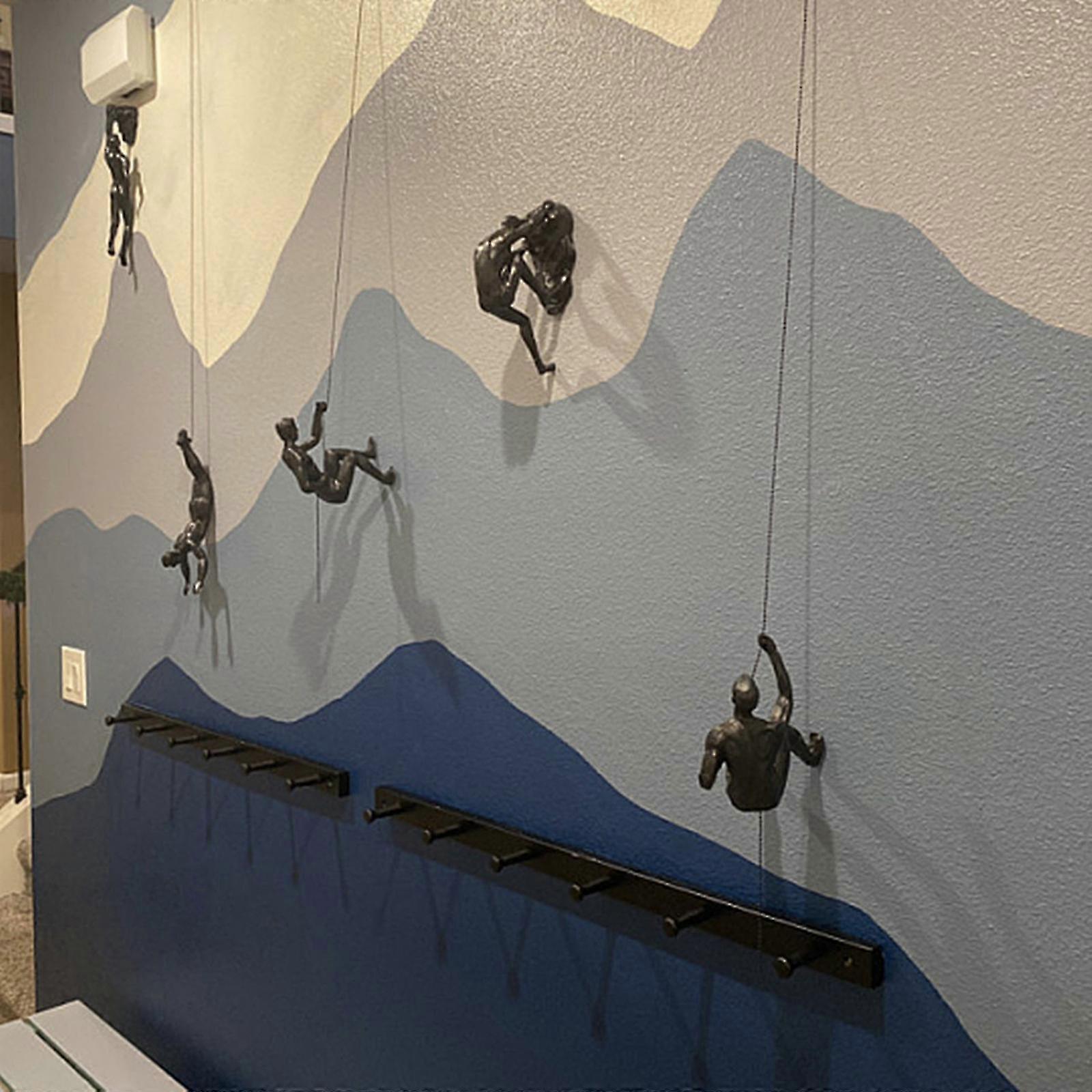 Rock Climbing Character Sculpture Wall Hanging Background Wall Outdoor ...