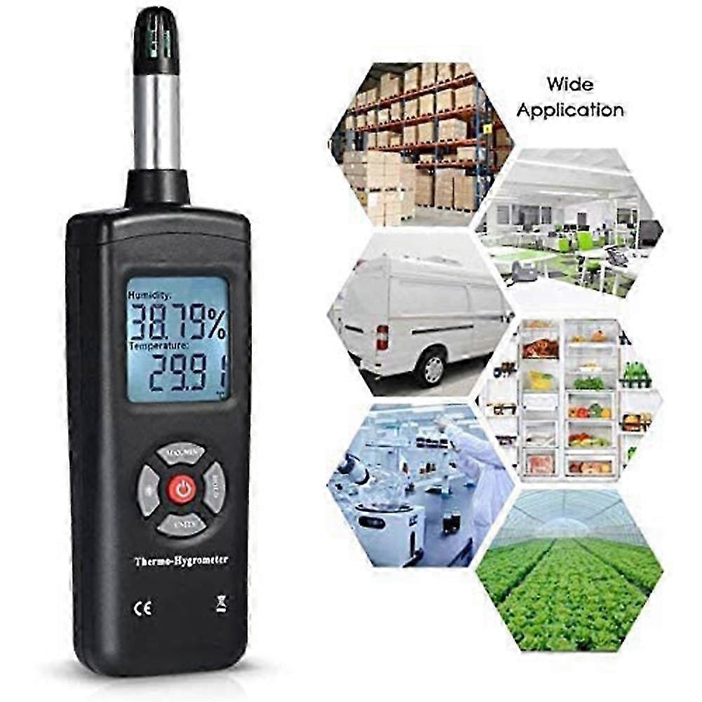 Digital Psychrometer Hygrometer, High Sensitive Hygrometer with Dew ...