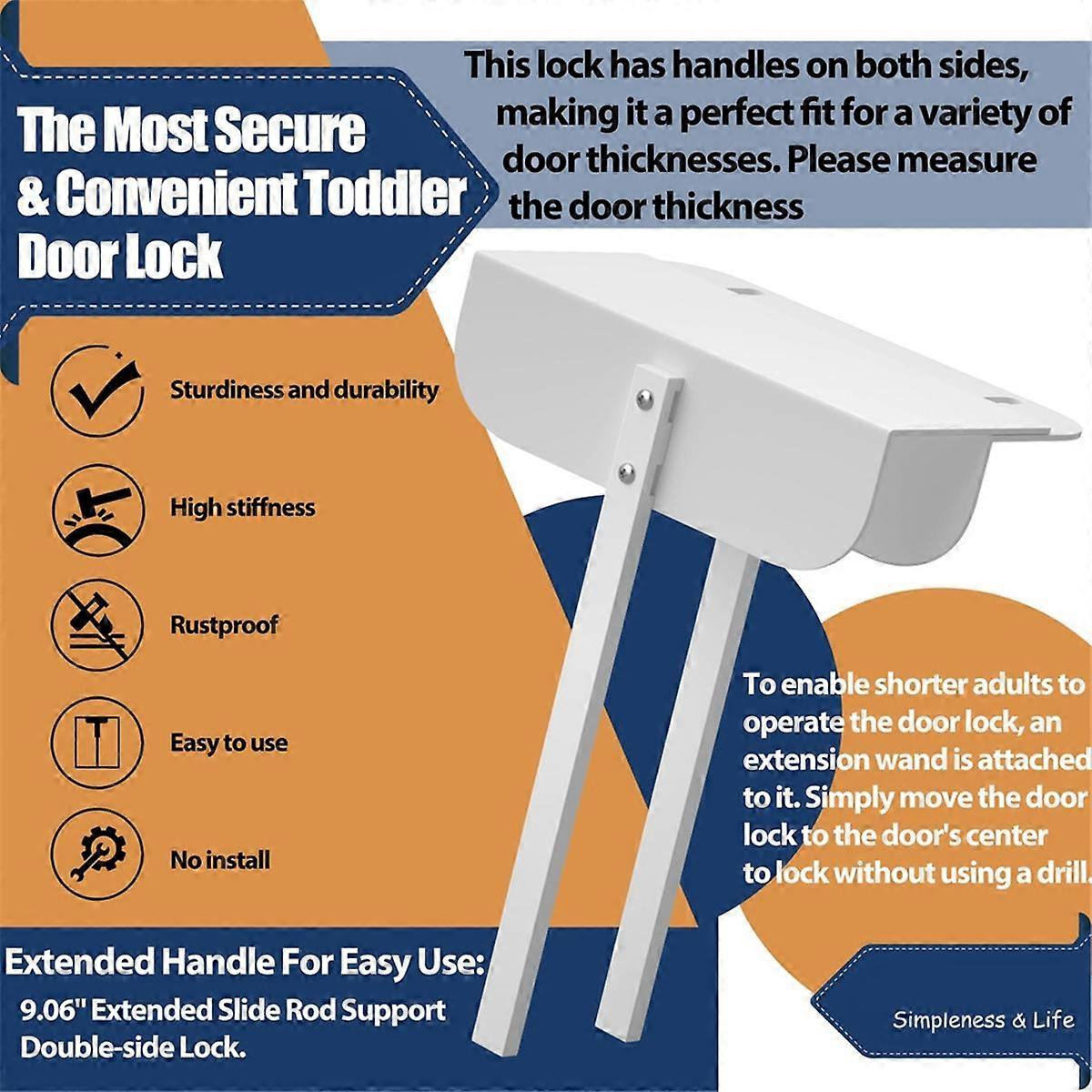 Metal Bifold Door Lock - Adjustable Bifold Closet Door Lock(Fits 0.6 ...