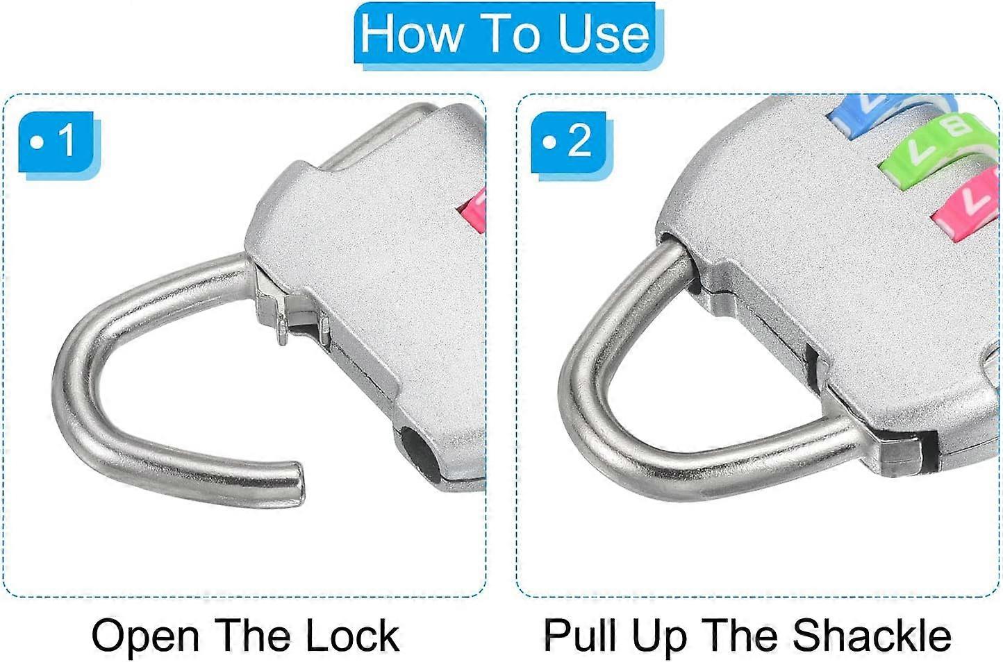 Security Steel Cable with 3 Digit Combination Lock, Bike Chain Padlock ...