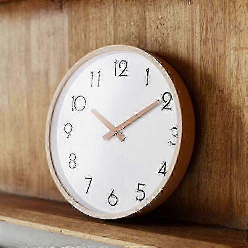Silent Sweep Solid Wood Literary Clock, Simple Design, Nordic Wooden ...
