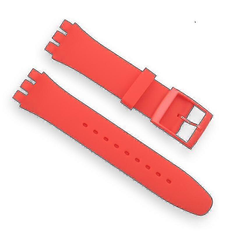 Black Watchband For Swatch Strap Buckle For Swatch Silicone Watch Band ...