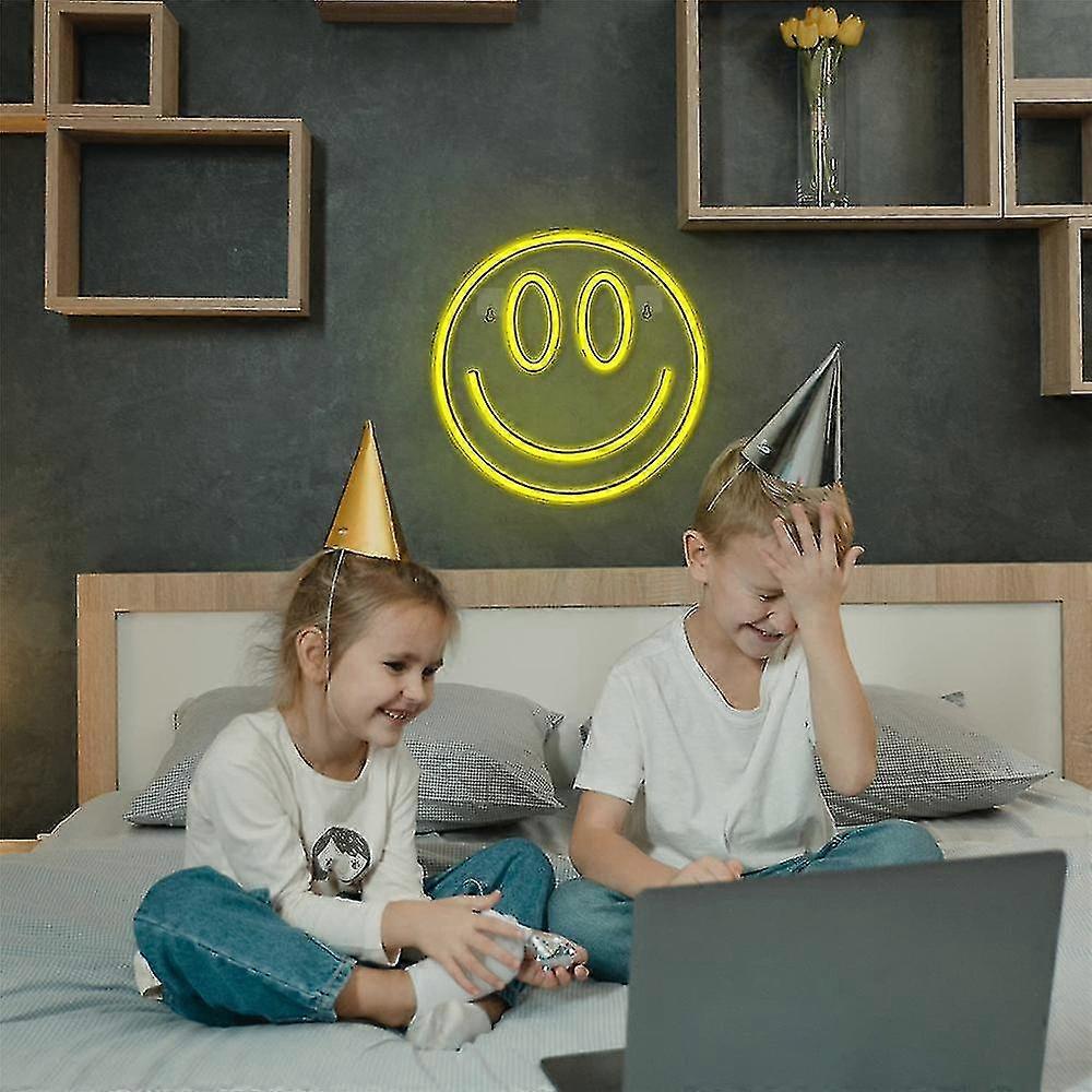 Smile Face Neon Sign Led Neon Light Smiley Face Light Up Signs For ...