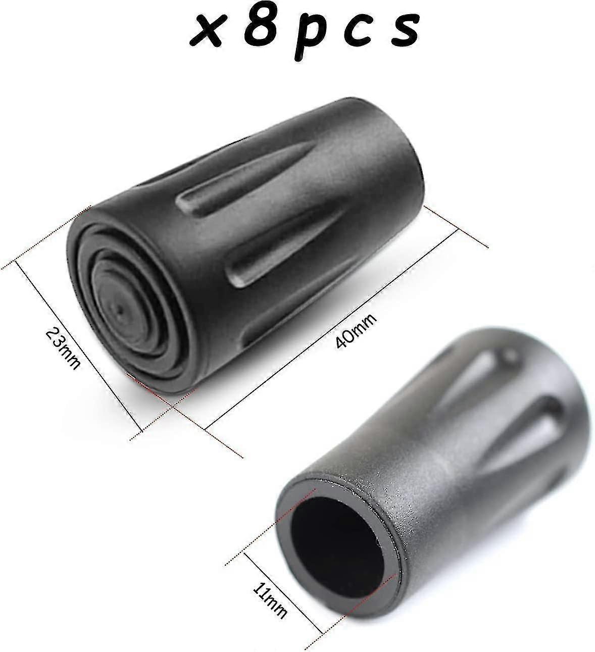 8 Pieces Nordic Walking Stick Tip Caps Rubber Pole Tip Protector For ...