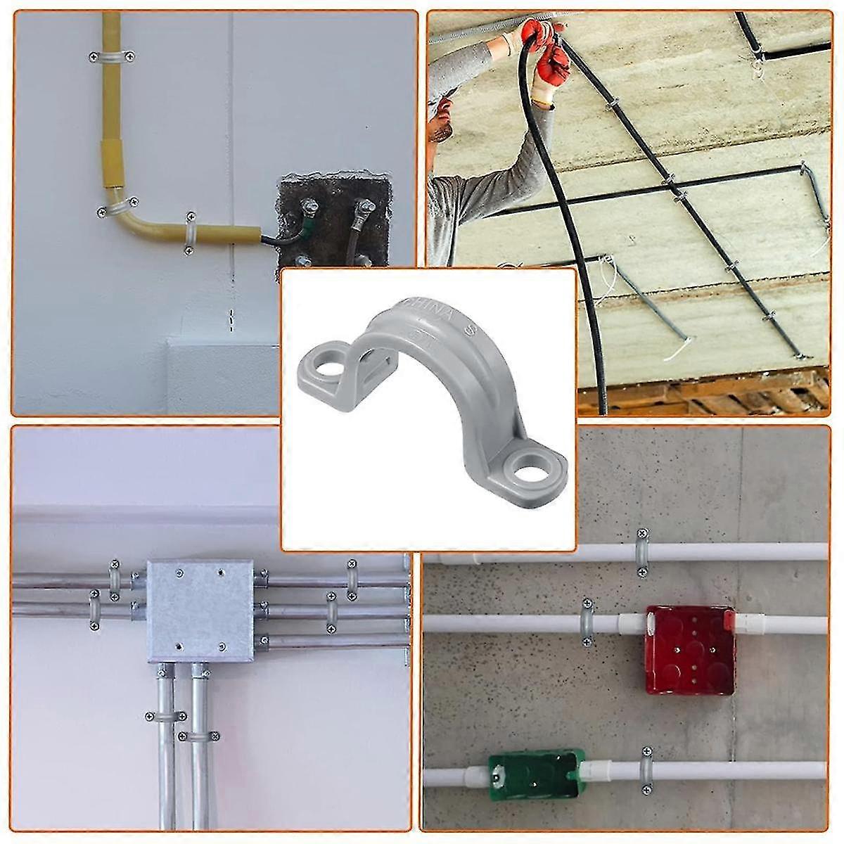 Pvc Pipe With Double Hole Plastic Conduit With Pipe Clamp Conduit Clamp ...