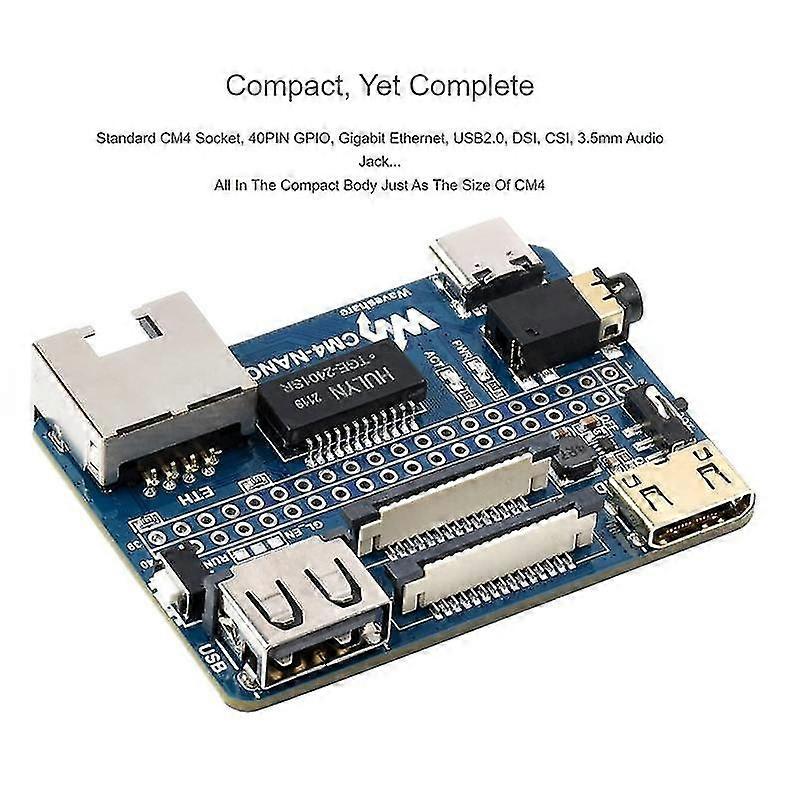 Nano Base Board (b) For Raspberry Pi Compute Module 4 Lite/emmc,same Size As The Cm4 With Mipi ...