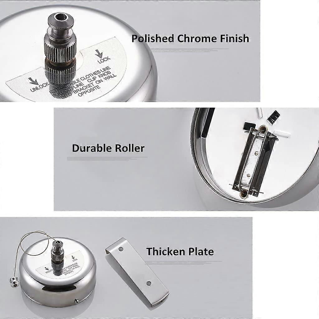 Retractable Washing Line SUS304 Stainless Steel Wash Line Clothes Dryer ...