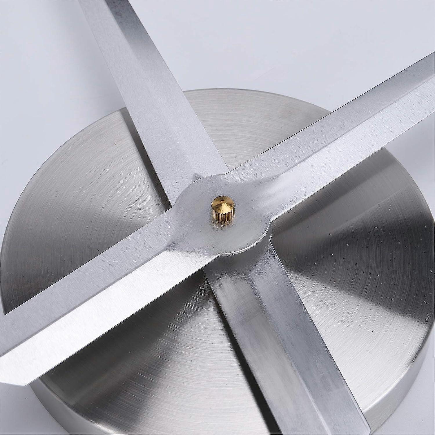 Large silver wall clock 31.5cm without numbers DIY frameless clock ...