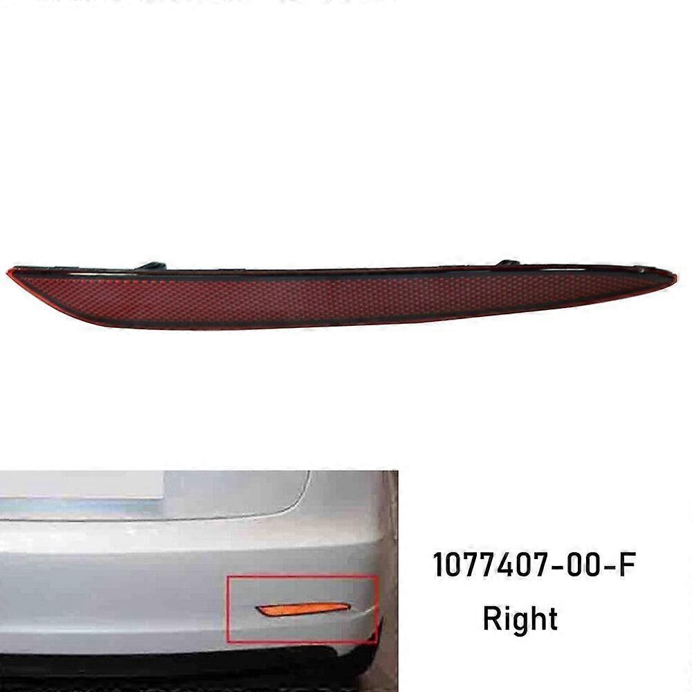 Right Side Rear Bumper Reflector Light Lens with Red Lens for Tesla ...