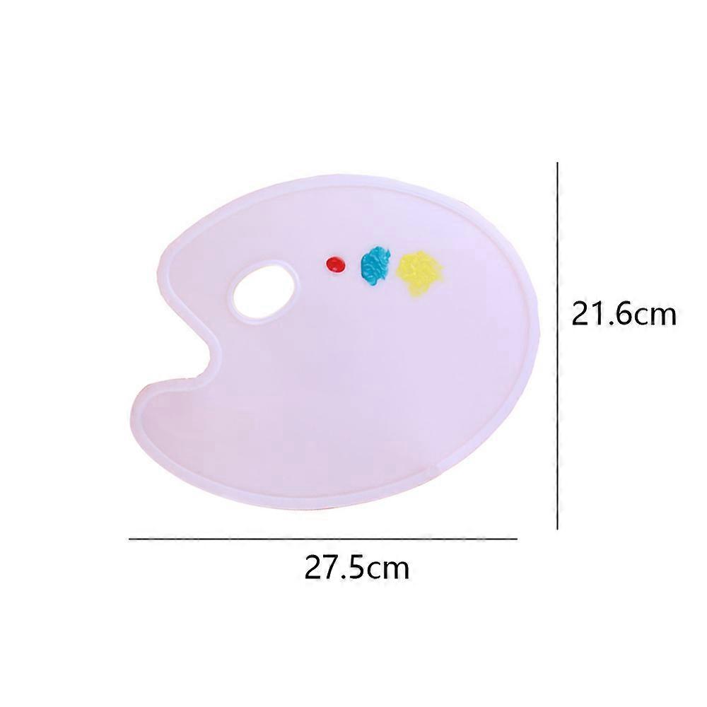Elliptical flat plastic color palette PP hand-painted color palette for ...