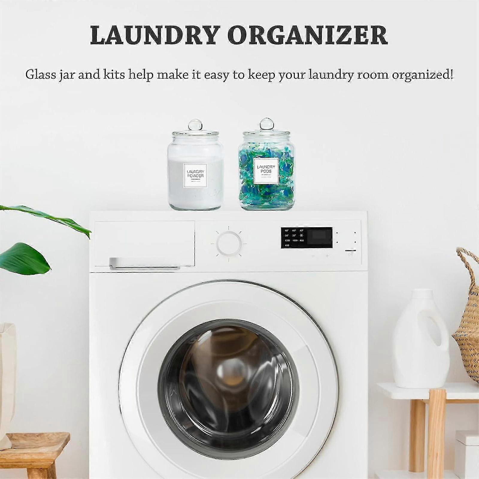 Clear Glass Laundry Jar Glass Jar Jar Storage 2L Universal Glass ...