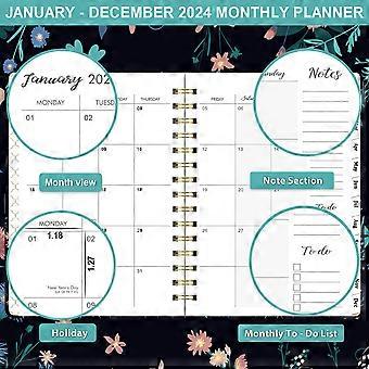 Diary 2024 - A5 Diary Week to View from Jan 2024 to Dec 2024 - with ...