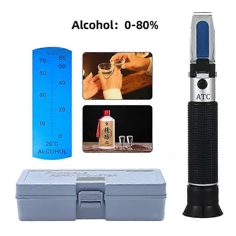 Handheld alcohol refractometer alcohol 0-80% alcohol meter sugar meter ...