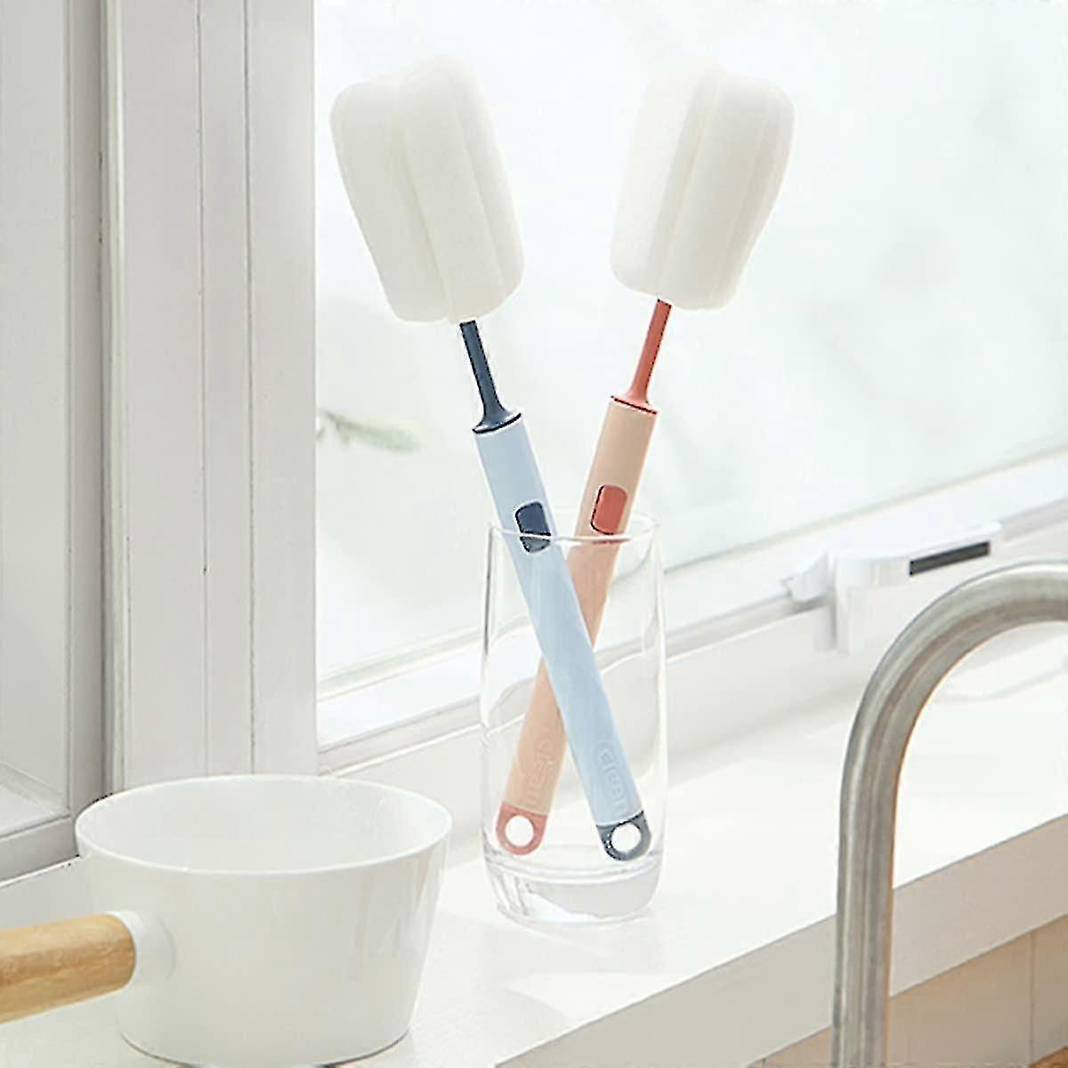 2 Pcs Sponge Bottle Cleaner Long Handled Brushes Bottle Cleaner Brush ...
