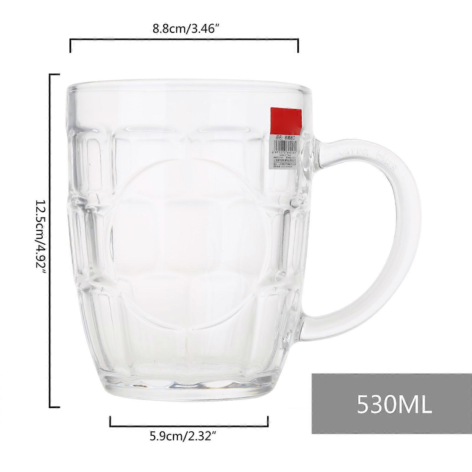 Unbreakable Acrylic Beer Mug Shatterproof Drinking Cup with Handle Milk ...