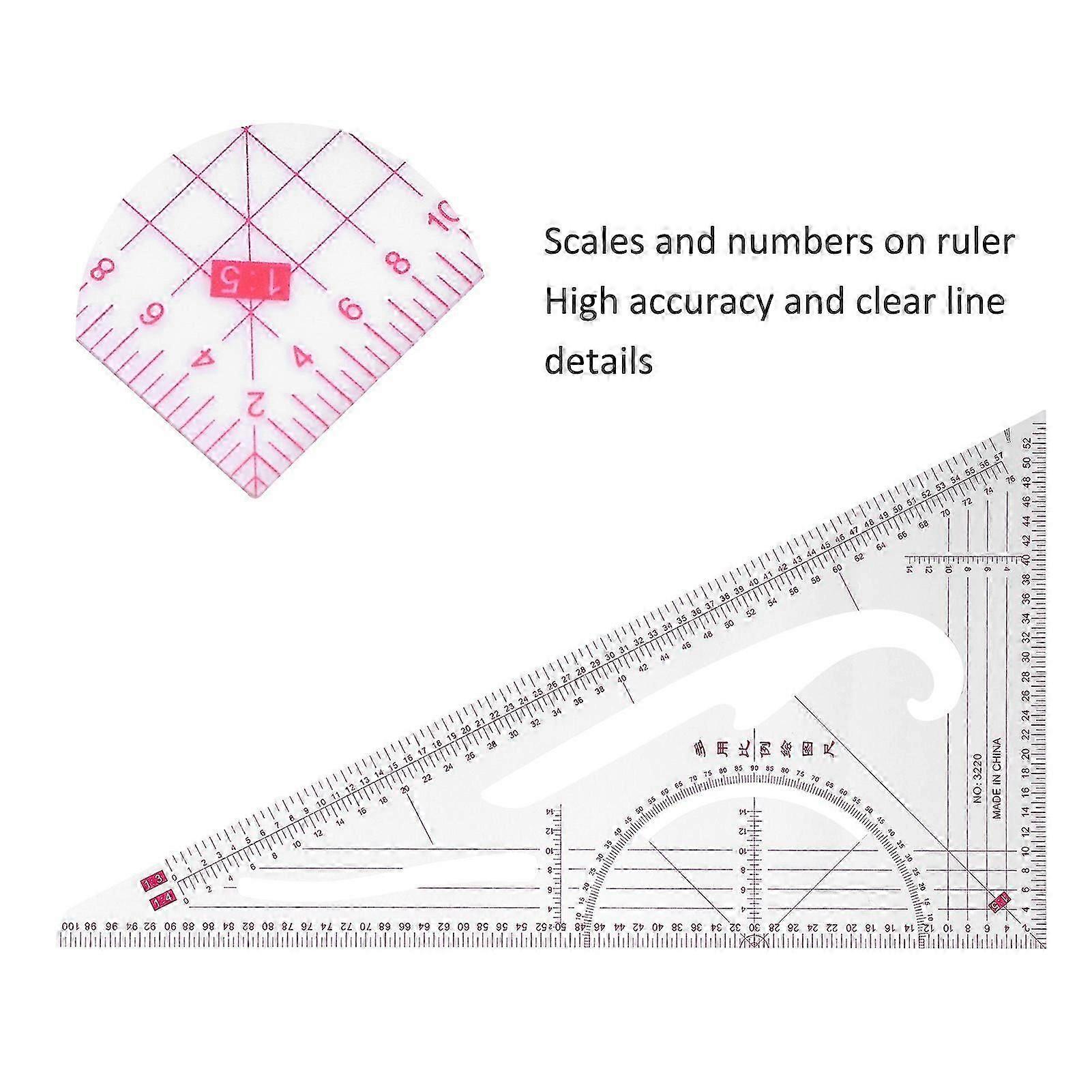 Sewing Ruler Set Multi?Functional Measure Ruler DIY Sewing Ruler Set ...