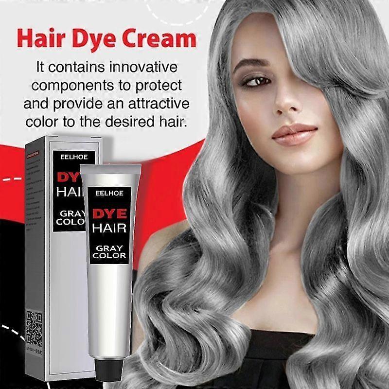 Minglan 2024 New Silver Gray Natural Hair Dye Cream, Silver Gray Hair ...
