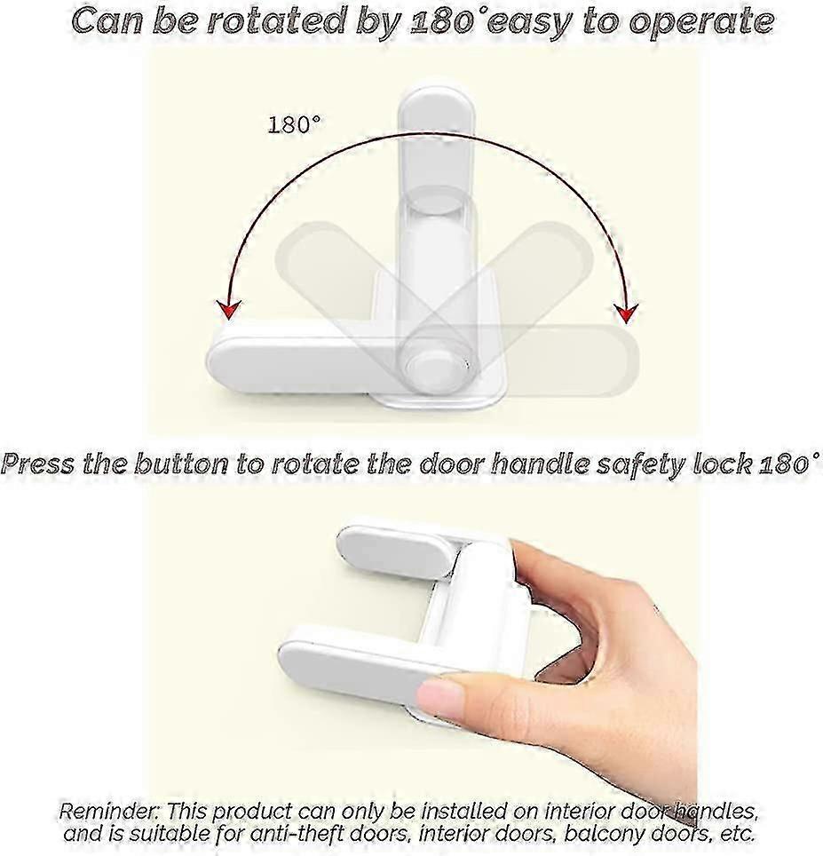 4 Pack Child Safety Lever Door Locks For Window And Door - Durable ...