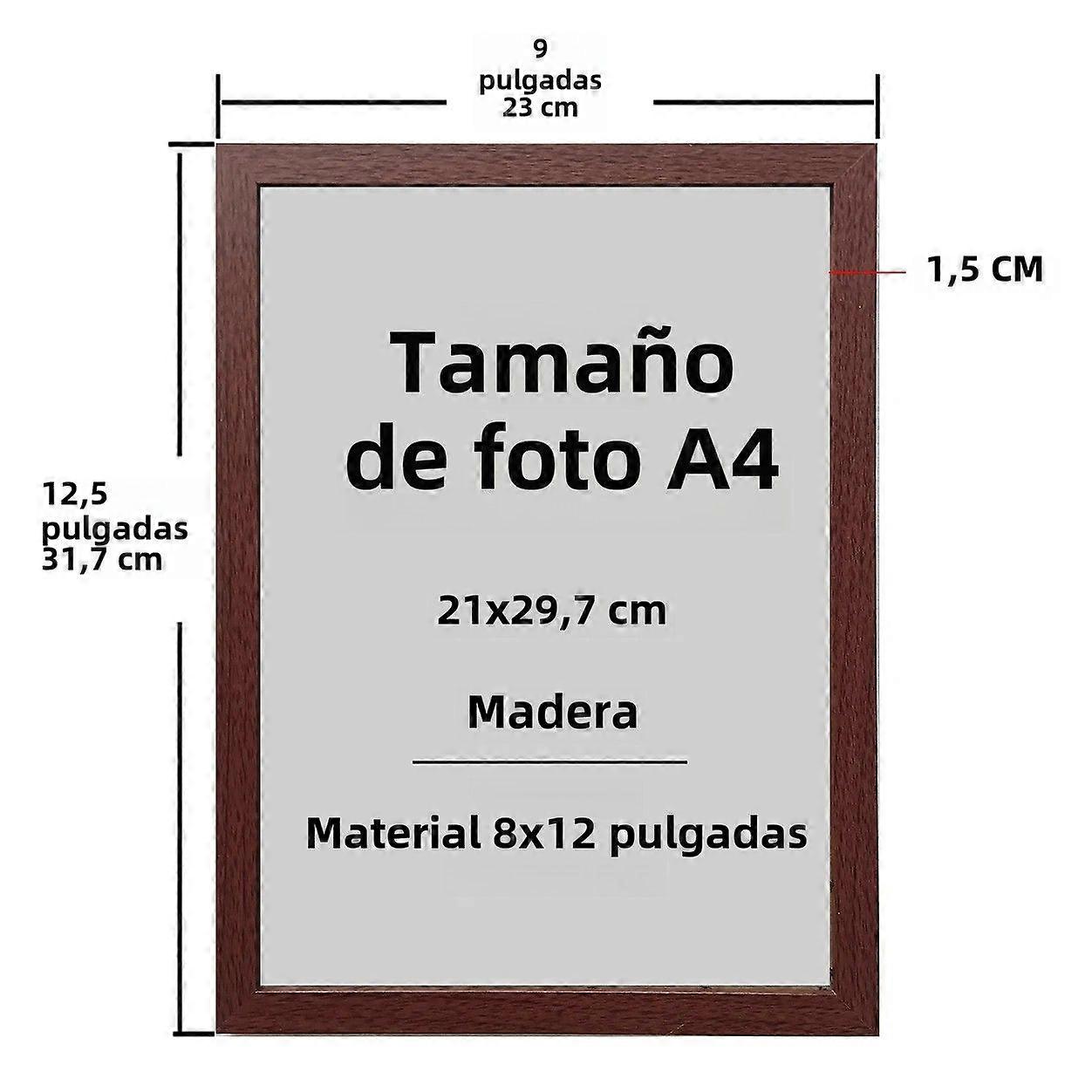 Classic Wooden Photo Frame for Certificates and Documents A4 8x12 Inch ...