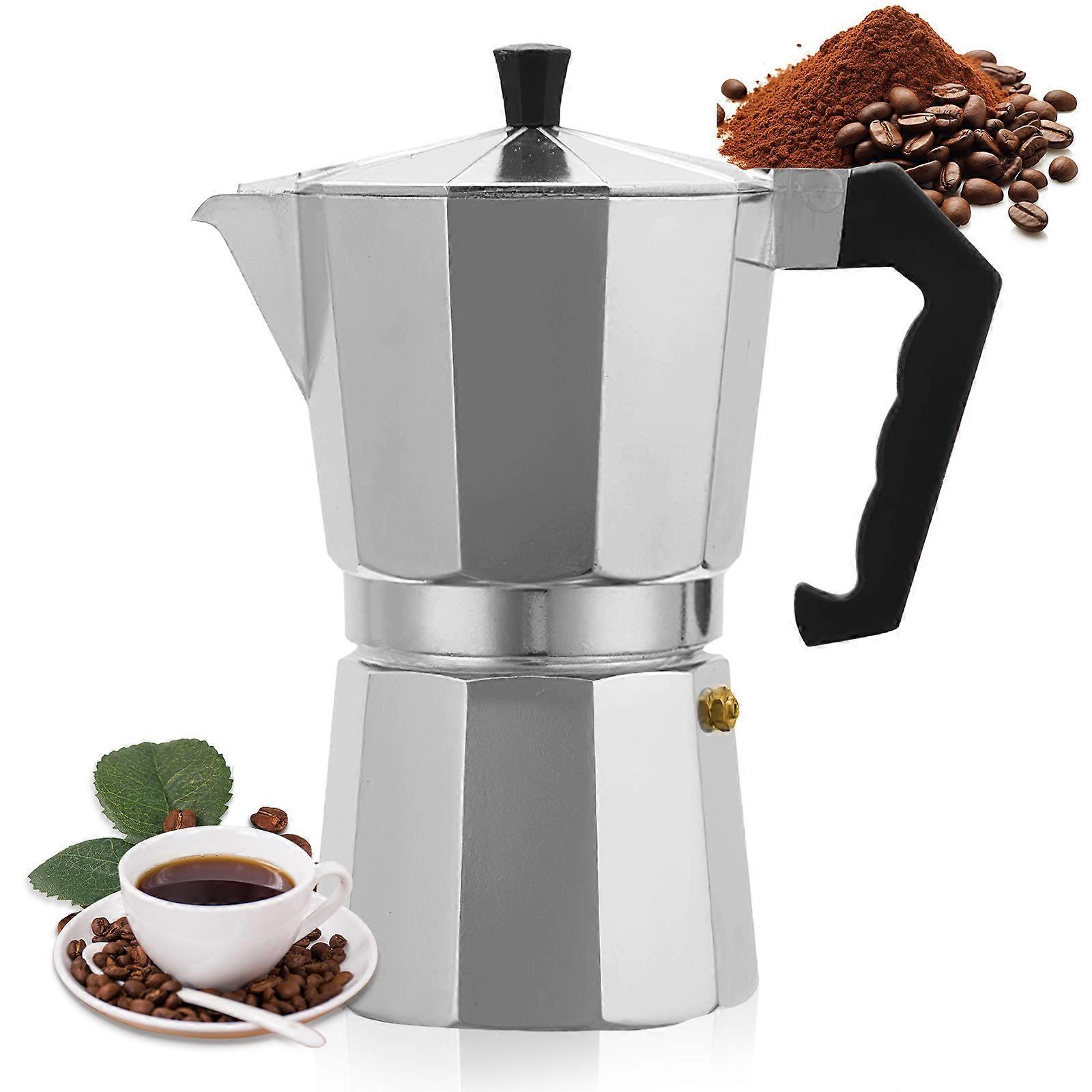 Espresso maker for 9 cups, 450 ml, suitable for gas and electric stoves ...