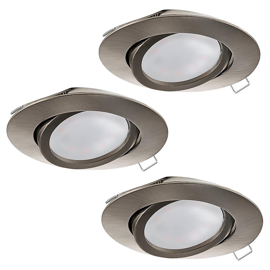 Tedo Recessed Downlight Satin Nickel - 3 Pack | Fruugo UK