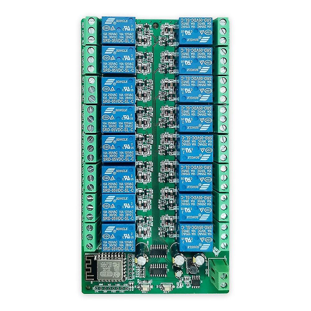 Esp8266 Wifi 16 Chl Relay Module Esp-12f Board , 16 Way Relay Module, M ...