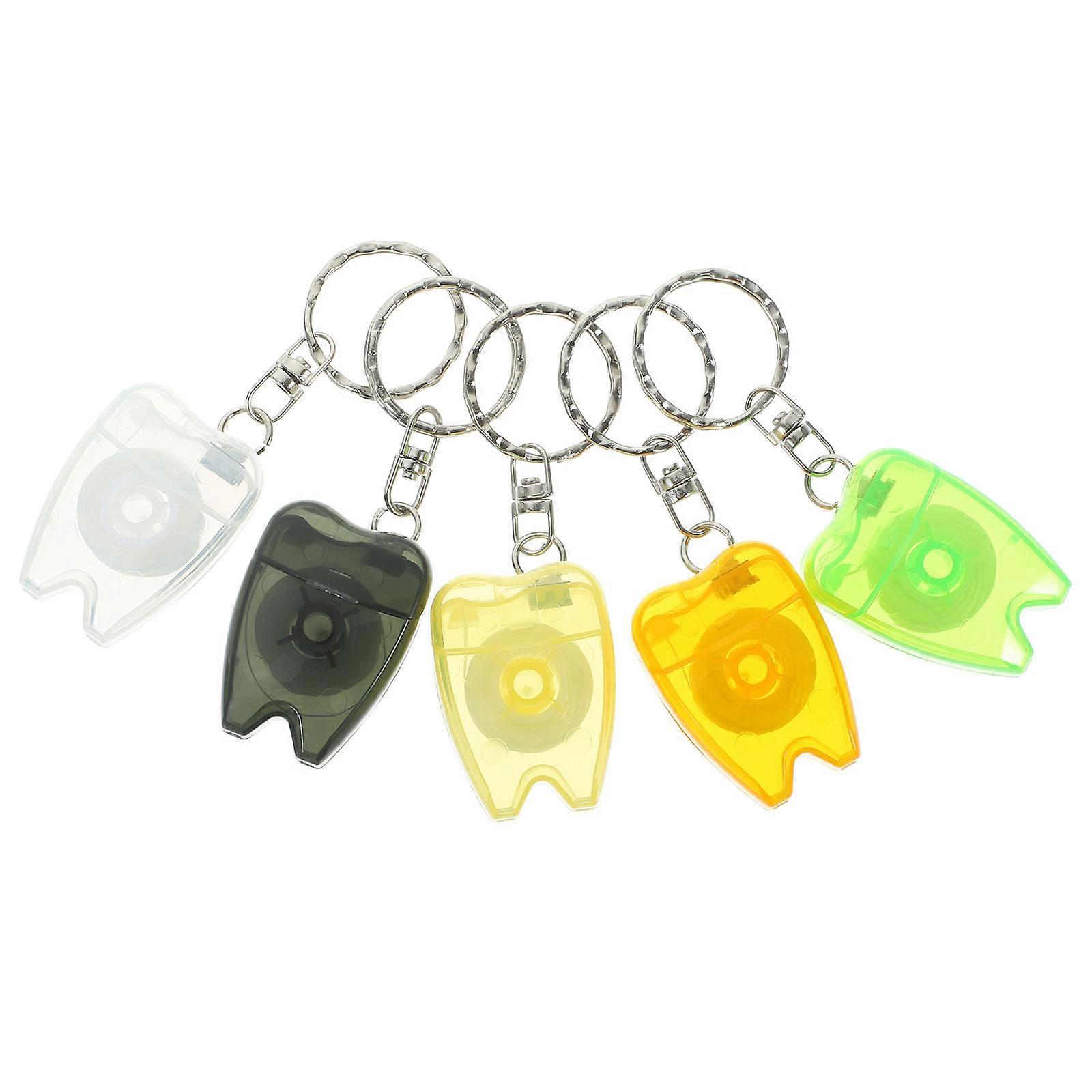 5 Pcs Dental Floss Portable Dental Floss Tooth Shape Dental Floss Box ...