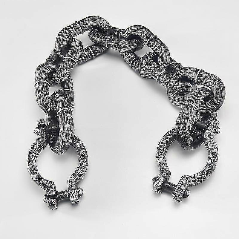 Gyfdym Prisoner Shackles Plastic Chains Halloween Decoration Jail Prop ...