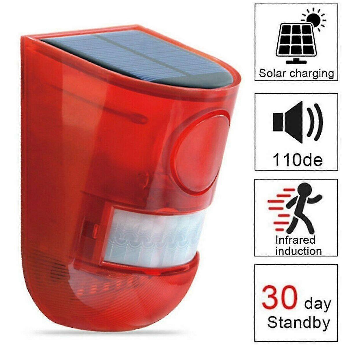 Solar Alarm Led Light Solar Strobe Light Wireless Motion Sensor ...