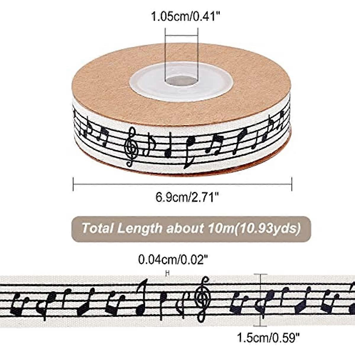 11 Yards Musical Notes Ribbons 5/8 Inch Musical Notes Craft Ribbon ...