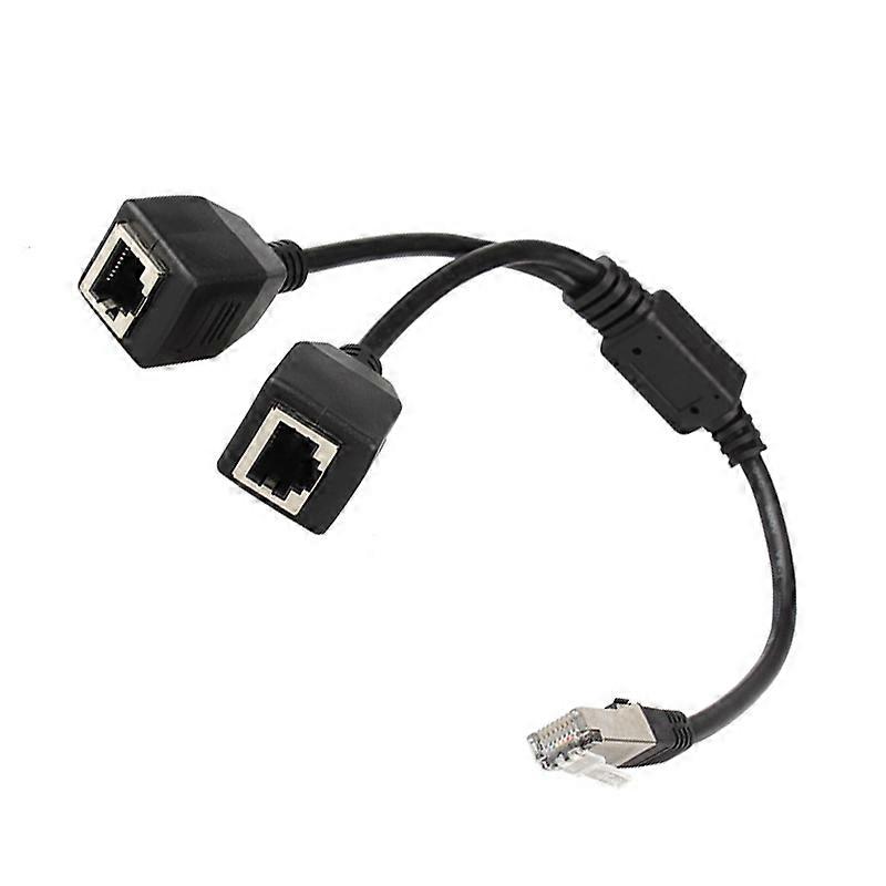 RJ45 Ethernet Splitter Cable,1 Male to 2 Female Ethernet Connector ...