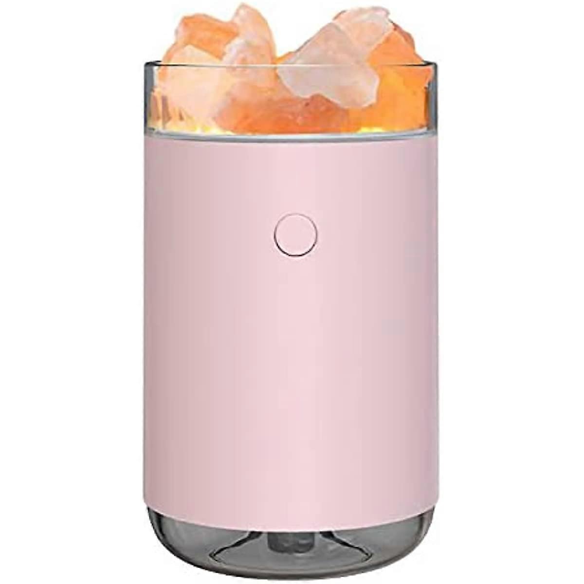 260mL Crystal Salt Stone Humidifier Colorful Light Mist Humidifier Portable Quiet USB Essential ...